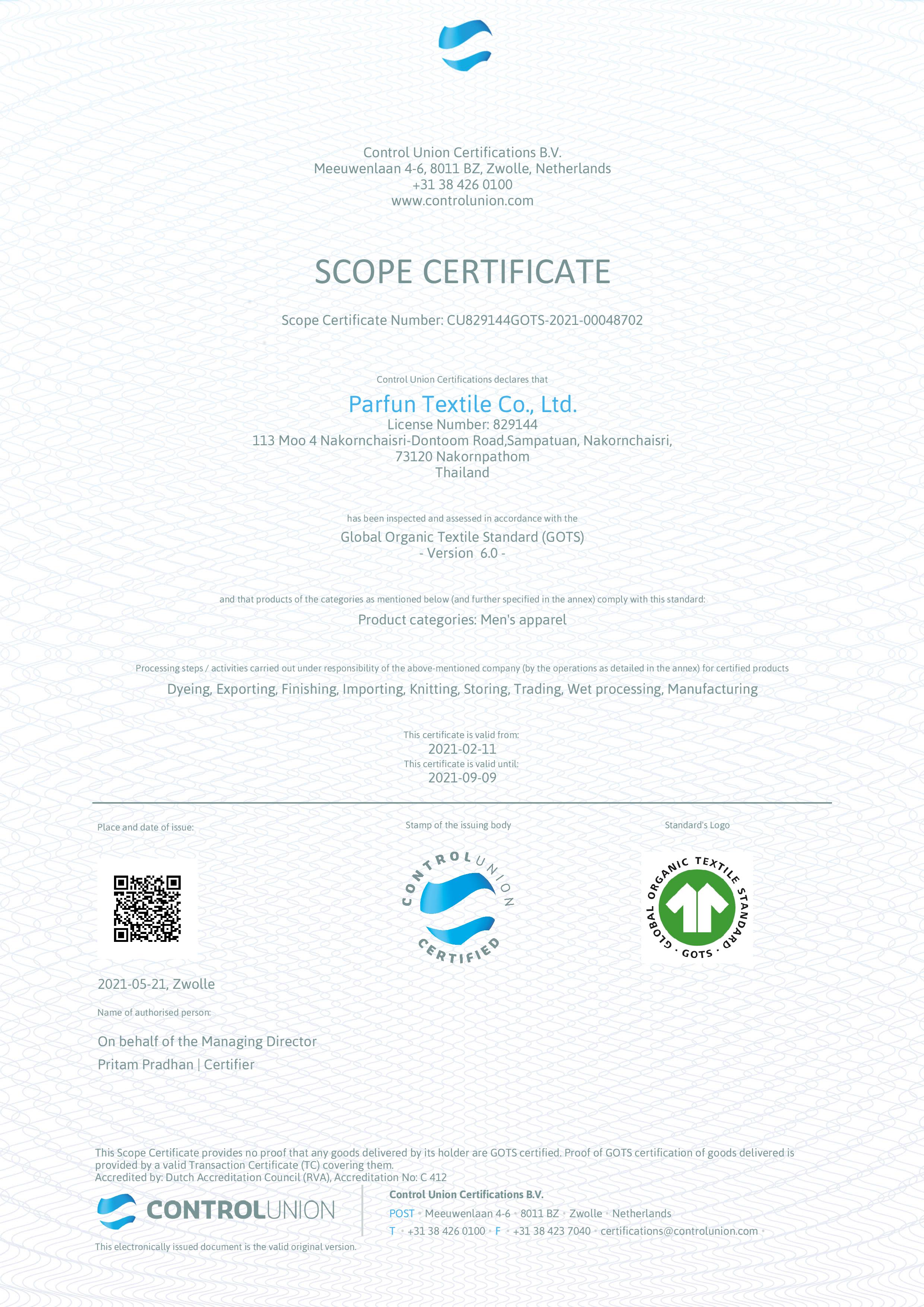 About – Parfun Textile Co., Ltd.